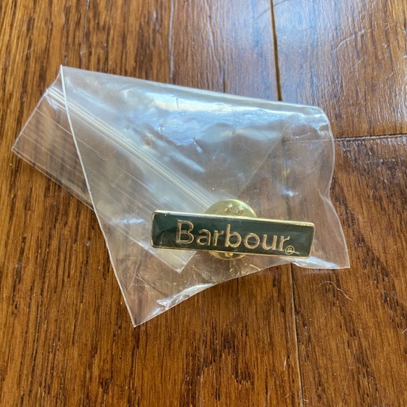 Barbour | Jewelry | Barbour Logo Pin Green And Gold Enamel Brand New ...